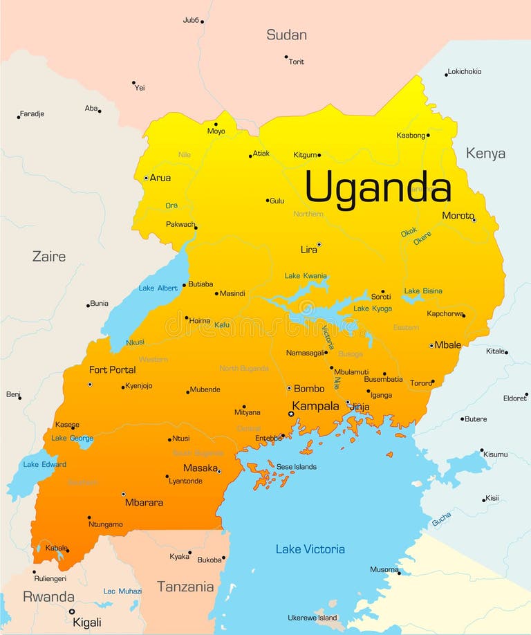Rwanda Uganda Map Stock Illustrations – 668 Rwanda Uganda Map Stock ...