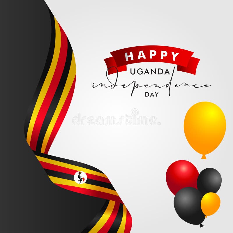 Uganda Independence Day Vector Design Illustration for Celebrate Moment ...