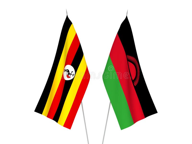 Uganda and Malawi flags stock illustration. Illustration of shape ...