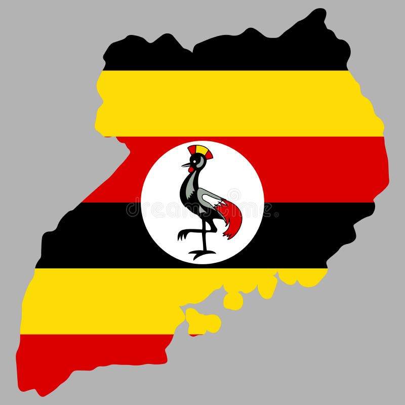Uganda Map Flag Vector Illustration Eps 10 Stock Vector - Illustration ...