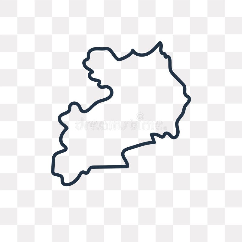 Uganda Map Vector Icon Isolated on Transparent Background, Linear ...
