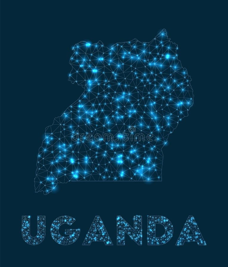 Uganda network map. stock vector. Illustration of africa - 173609560