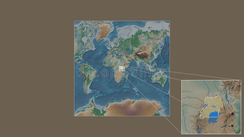 Uganda - Physical. Area Extracted Stock Illustration - Illustration of ...