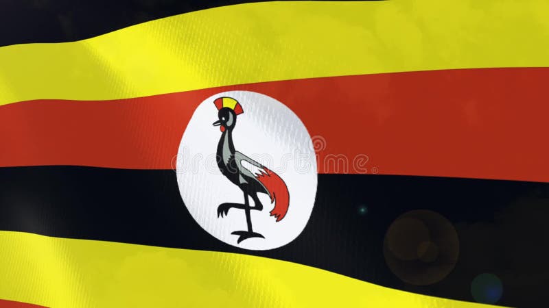 Uganda Realistic Flag Animation. Stock Footage - Video of animation ...