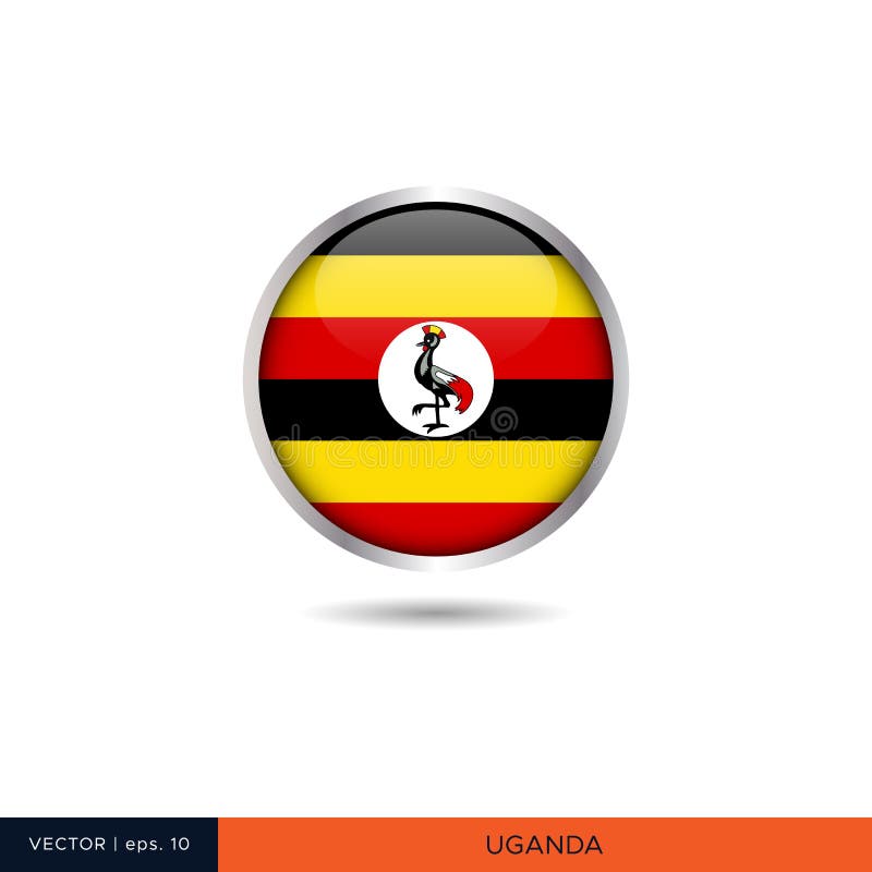 Uganda Round Flag Vector Design. Stock Vector - Illustration of icon ...