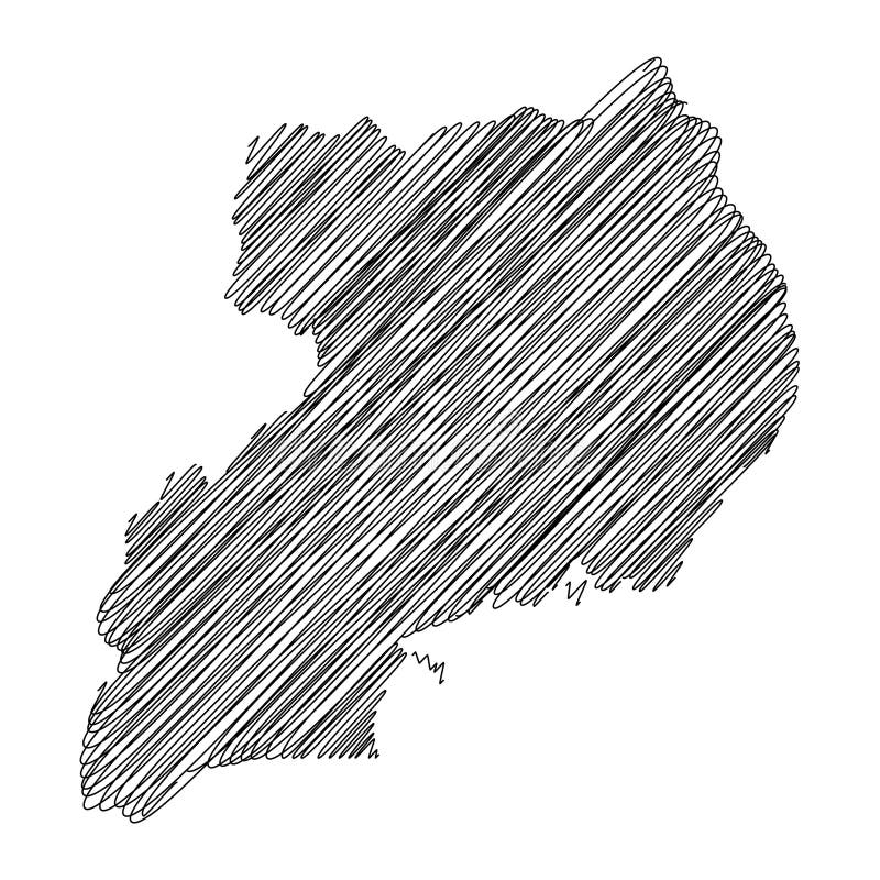 Uganda Thread Map Line Vector Illustration Stock Vector - Illustration ...