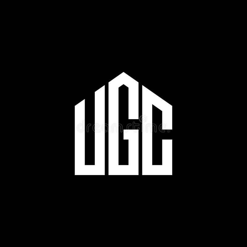 UGC Letter Logo Design on BLACK Background. UGC Creative Initials ...