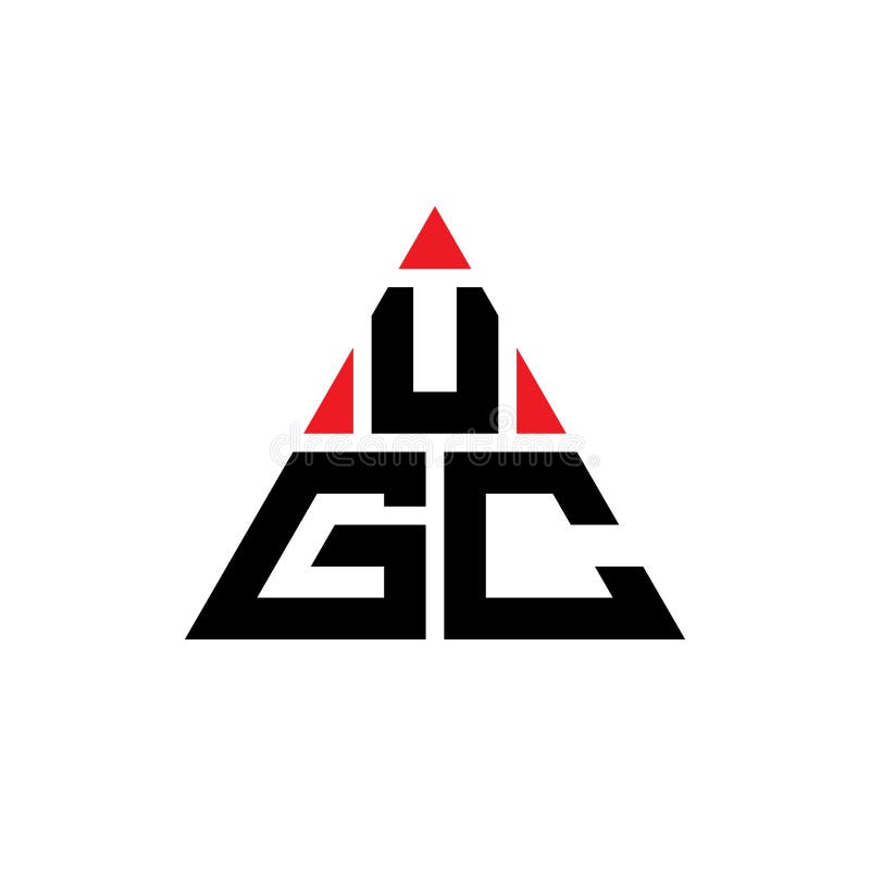 UGC Triangle Letter Logo Design with Triangle Shape. UGC Triangle Logo ...