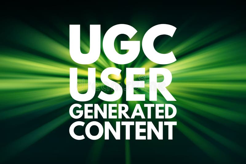 UGC - User Generated Content Acronym, Business Concept Background Stock ...