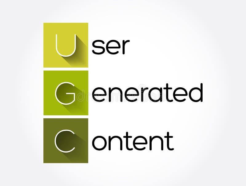 UGC - User Generated Content Acronym, Business Concept Background Stock ...
