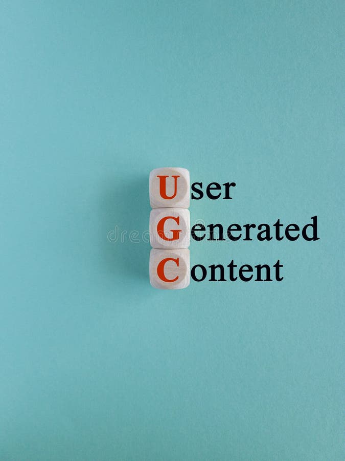 UGC User Generated Content Symbol. Concept Red Words UGC User Generated ...