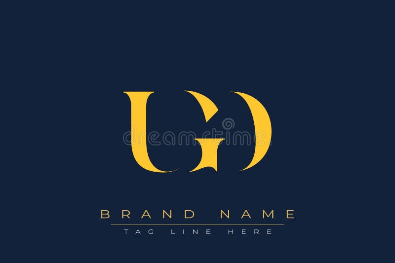 UGD Abstract Letter Logo Design Stock Vector - Illustration of ...