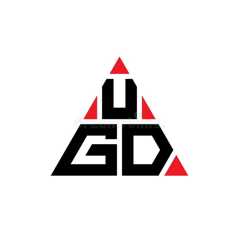 UGD Triangle Letter Logo Design with Triangle Shape. UGD Triangle Logo ...