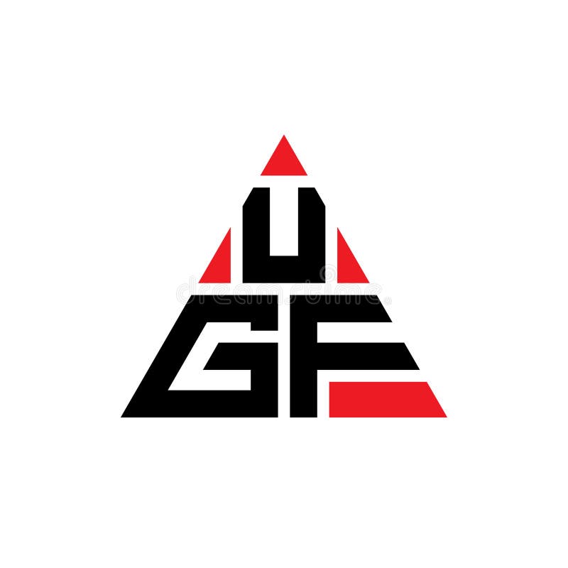 UGF Triangle Letter Logo Design with Triangle Shape. UGF Triangle Logo ...