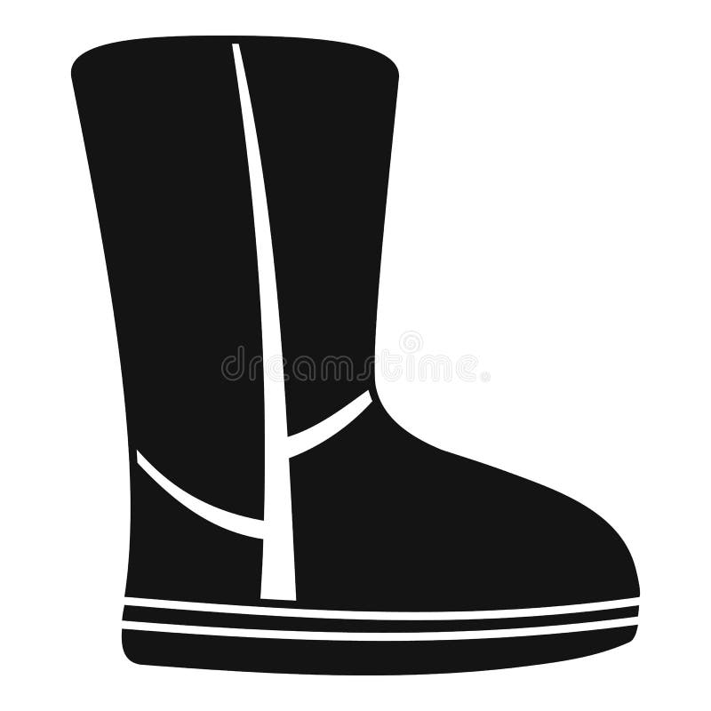 Ugg Boot Icon, Simple Style Stock Vector - Illustration of leather ...