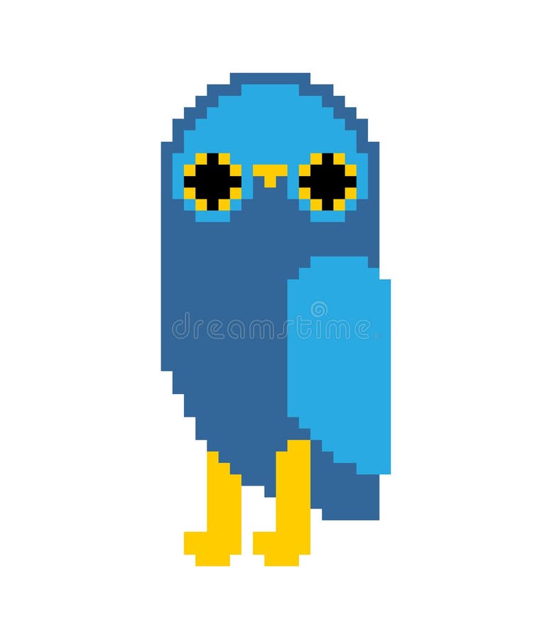 Eagle Pixel Art Arcade Game Tecknad Filmmaskot Vektor Illustrationer ...
