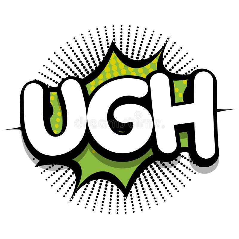Ugh Comic Book Explosion Bubble Vector Illustration Stock Vector ...