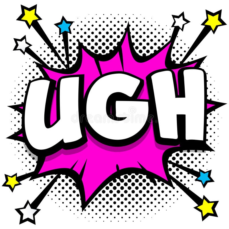 Ugh Pop Art Comic Speech Bubbles Book Sound Effects Stock Vector ...