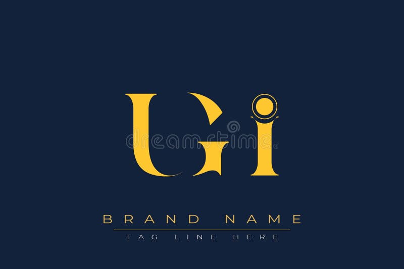 UGI Abstract Letter Logo Design Stock Vector - Illustration of abstract ...