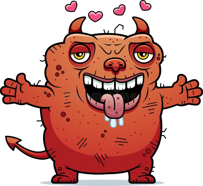 Ugly Devil Hug stock vector. Illustration of devil, gross - 47480014