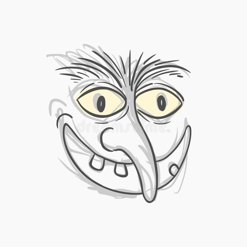 Ugly face illustration stock vector. Illustration of ugly - 309082084