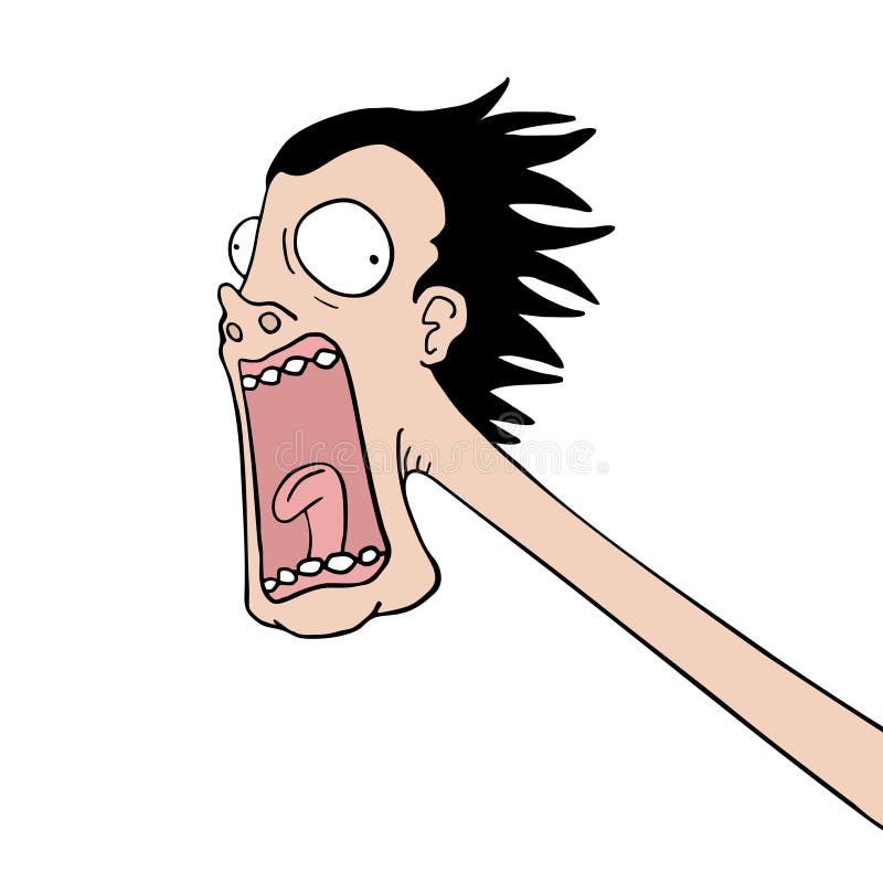 Ugly face illustration stock vector. Illustration of scream - 109009852