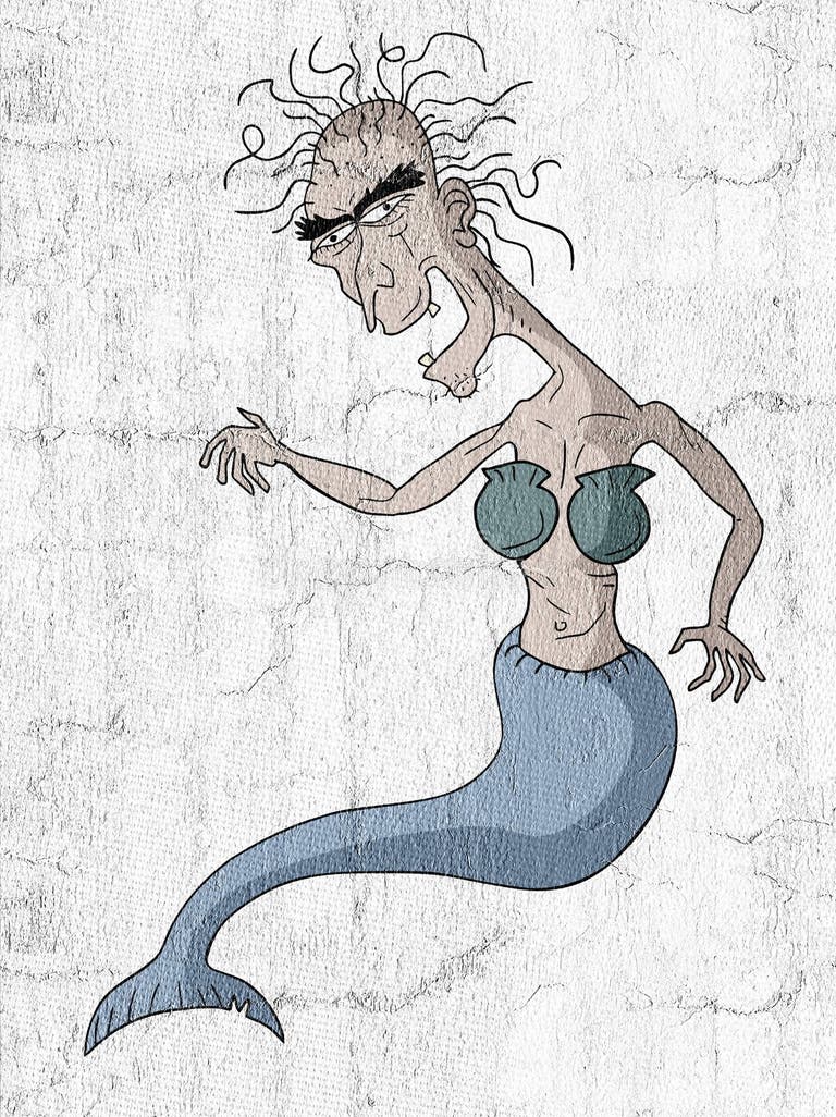 Ugly Mermaid Stock Illustrations – 28 Ugly Mermaid Stock Illustrations ...