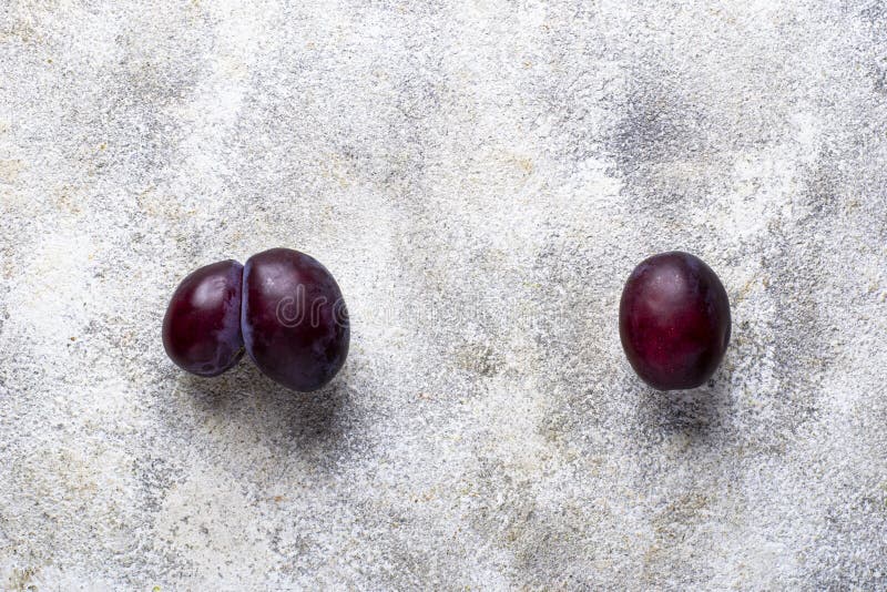 Ugly and Normal Plums. Abnormal Organic Fruit Stock Image - Image of ...