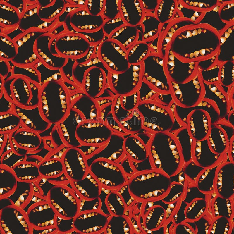 Ugly Open Mouth Graphic Motif Random Pattern Stock Illustration ...