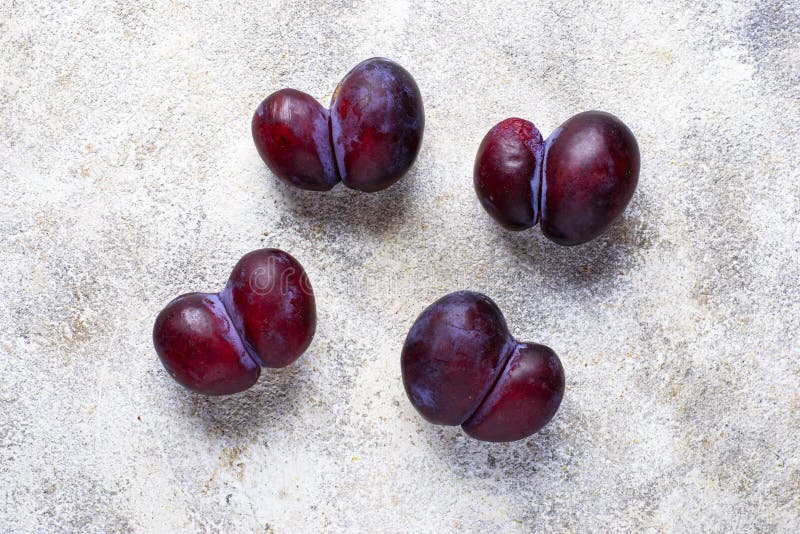 Ugly Plums. Abnormal Organic Fruit Stock Photo - Image of erratic ...
