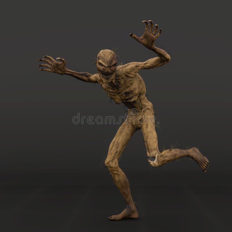 Ugly scarecrow is running stock illustration. Illustration of scarecrow ...