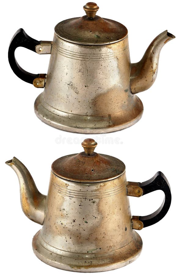 Ugly tin kettle stock image. Image of angles, metal, antique - 73784939