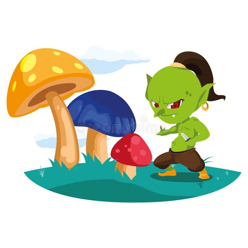 Ugly Troll in the Camp Magic Character Stock Illustration ...