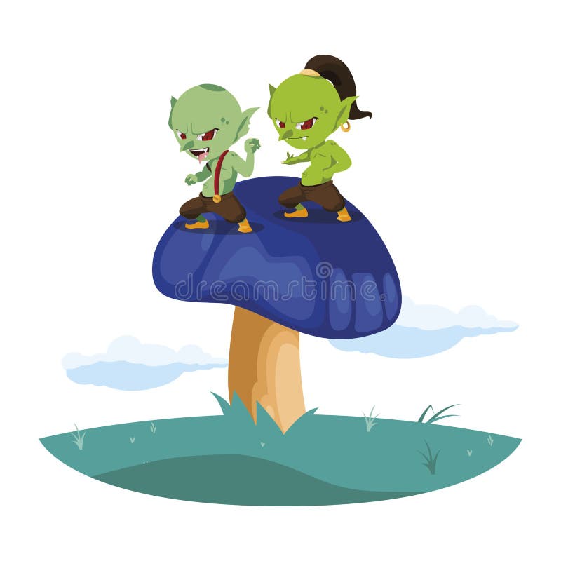 Ugly Trolls Magic Characters Stock Illustration - Illustration of ...