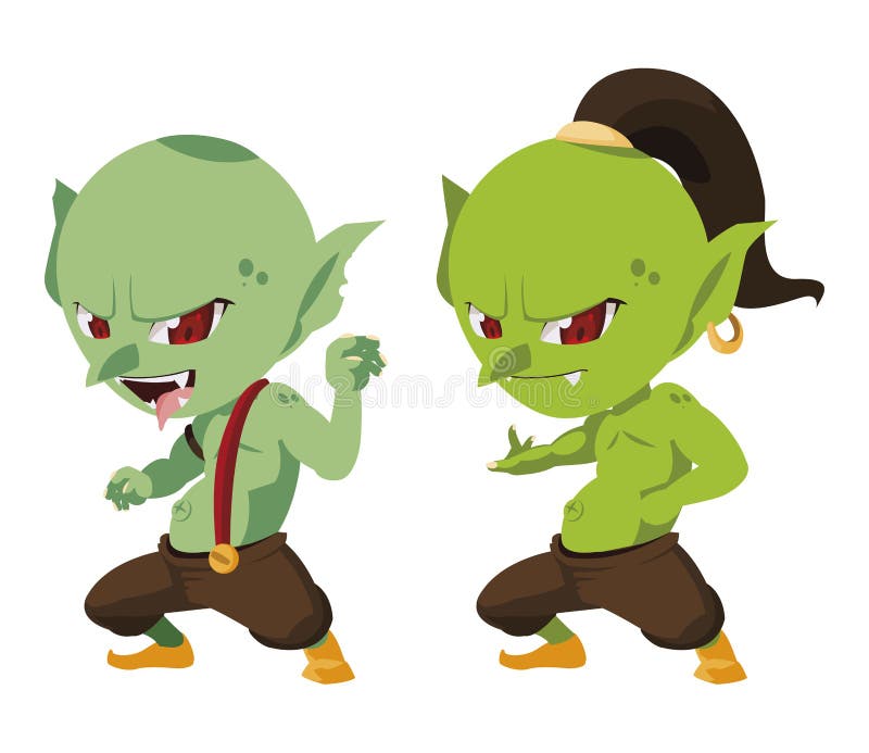 Ugly Trolls Magic Characters Stock Illustration - Illustration of ogres ...