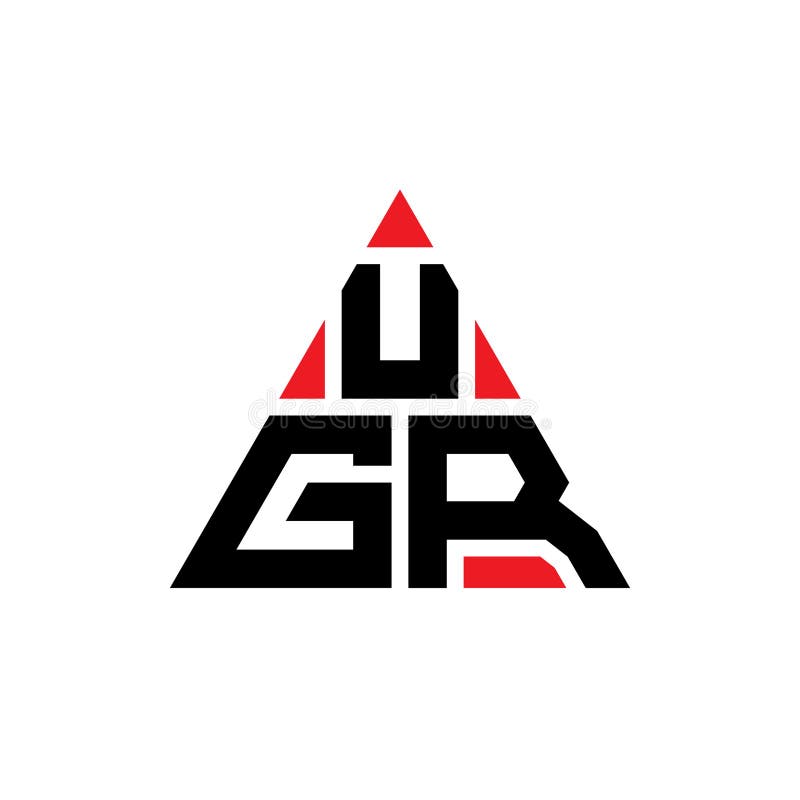 UGR Triangle Letter Logo Design with Triangle Shape. UGR Triangle Logo ...