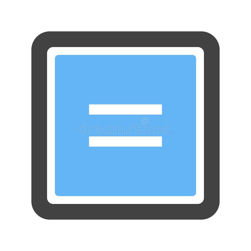 Uguale al simbolo illustrazione vettoriale. Illustrazione di concetto ...