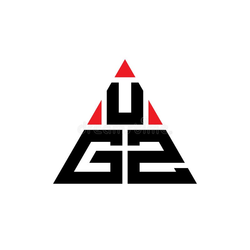 UGZ Triangle Letter Logo Design with Triangle Shape. UGZ Triangle Logo ...