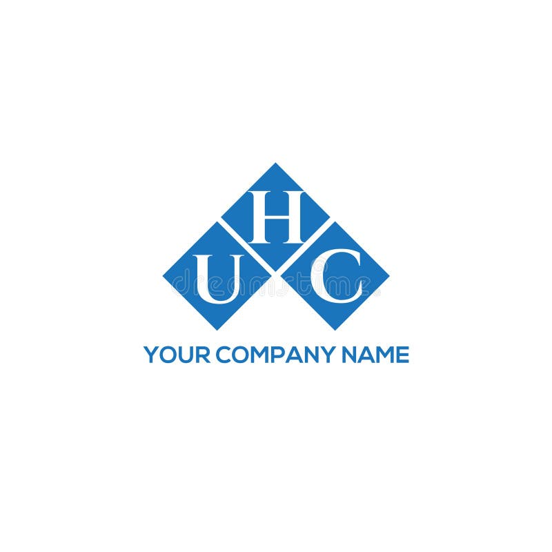 UHC Letter Logo Design on WHITE Background. UHC Creative Initials ...
