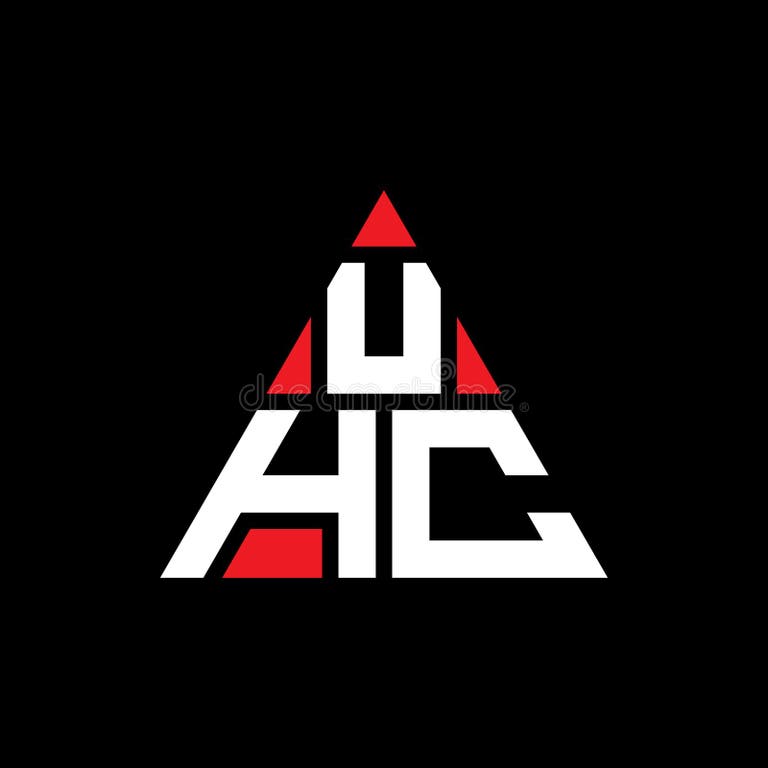 UHC Triangle Letter Logo Design with Triangle Shape. UHC Triangle Logo ...