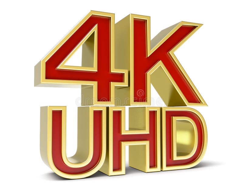 Uhd 4k Text stock abbildung. Illustration von format - 49163747