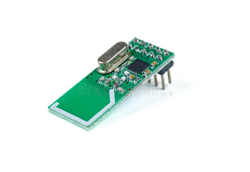 UHF Radio Transmitter Module Isolated on White Stock Photo - Image of ...