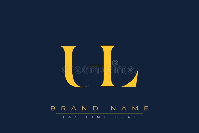 UHL Abstract Letter Logo Design Stock Vector - Illustration of vector ...