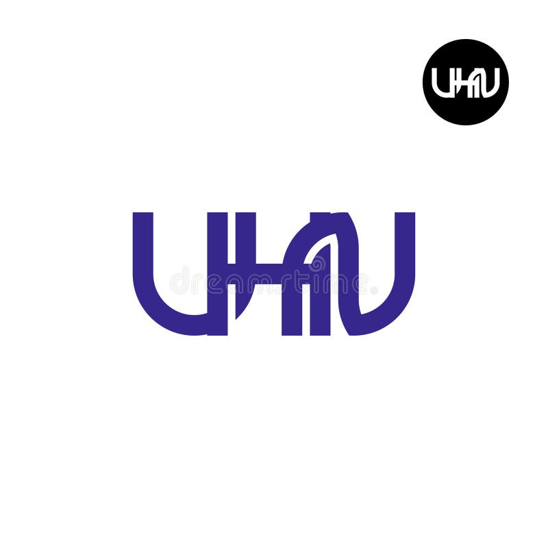 UHN Logo Letter Monogram Design Stock Vector - Illustration of business ...