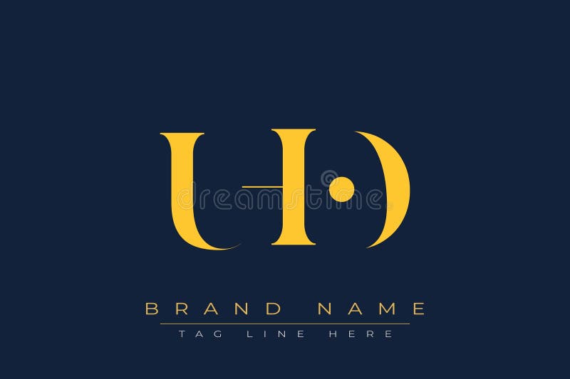 UHO Abstract Letter Logo Design Stock Vector - Illustration of logo ...