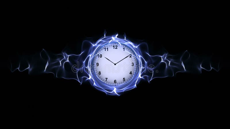 Uhr in Den Fasern, Zeit-Konzept, Computer-Animation Stockbild - Bild ...