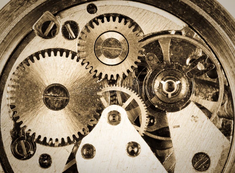 Uhrwerk nach innen stockfoto. Bild von innere, zahnrad - 34011904