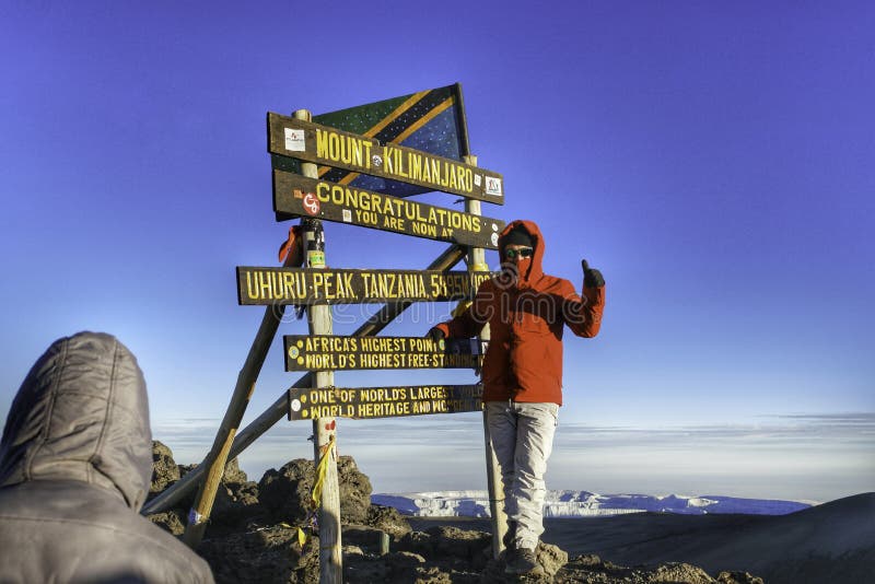 Uhuru peak 2 editorial photo. Image of hiking, sunshine - 262743016