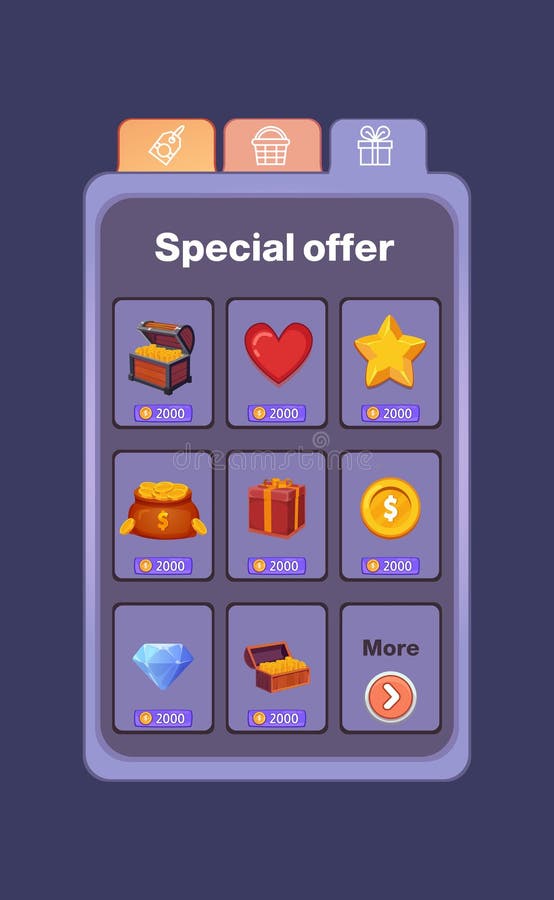 Mobile Game Store , Ui - Ux Stock Vector - Illustration of circle, line ...