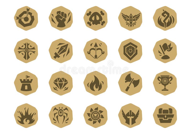 Ui Achievement Design Illustrations Element Set Stock Vector ...